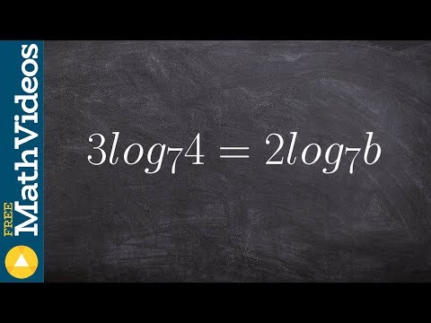 Applying the power rule of logarithms to solve the equation, 3log7 (4) = 2log7 (b)