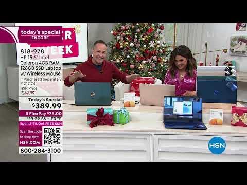 HP 15.6" Intel Celeron 4GB RAM 128GB SSD Laptop with Wir...