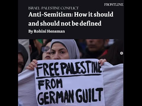 Anti-Semitism: How it should and should not be defined