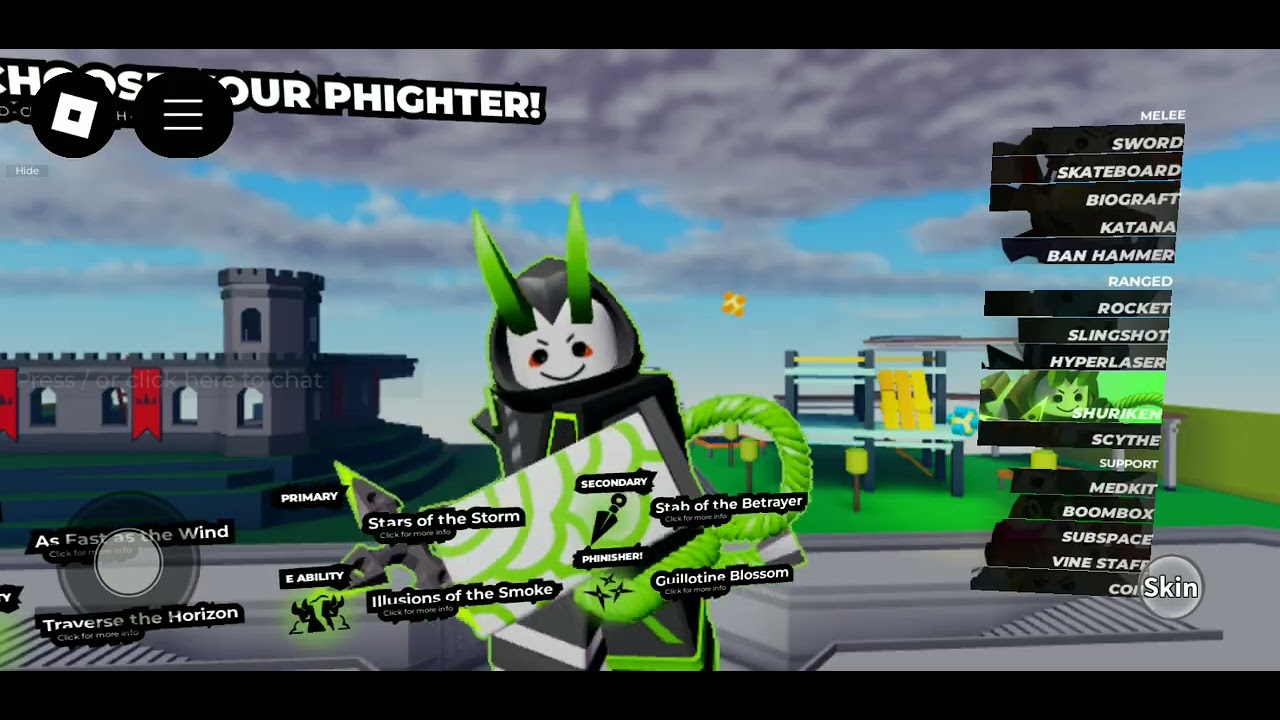 phighting character selection menu update(In private sever)