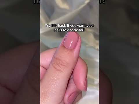 If you want your nail polish to dry faster try this hack! #nailpolishhack #nailhacks #ipsy