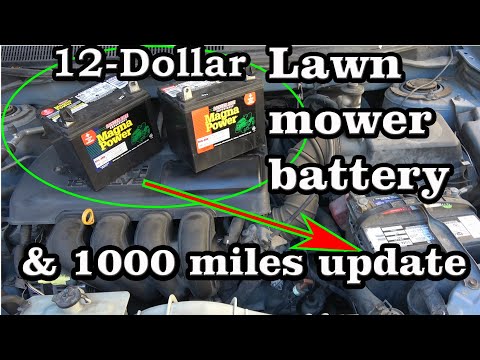 Install $12 lawn mower battery on a car: Surprise, surprise!