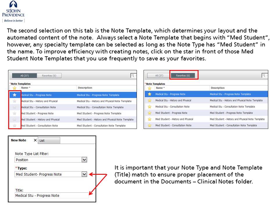 Medical Student Dynamic Documentation