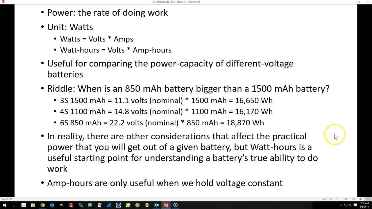 Battery Specifications Primer