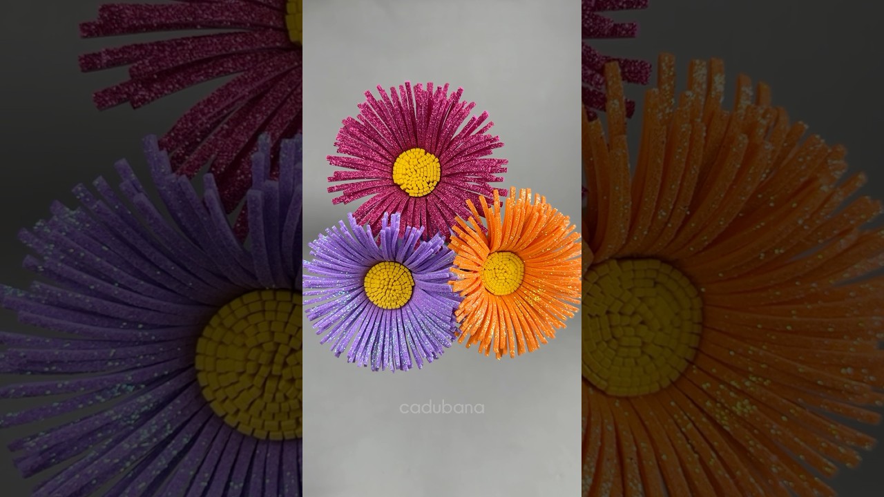 Lindas flores de foami fáciles de hacer 🌼💐