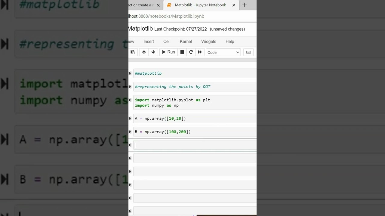 Plotting point using matplotlib