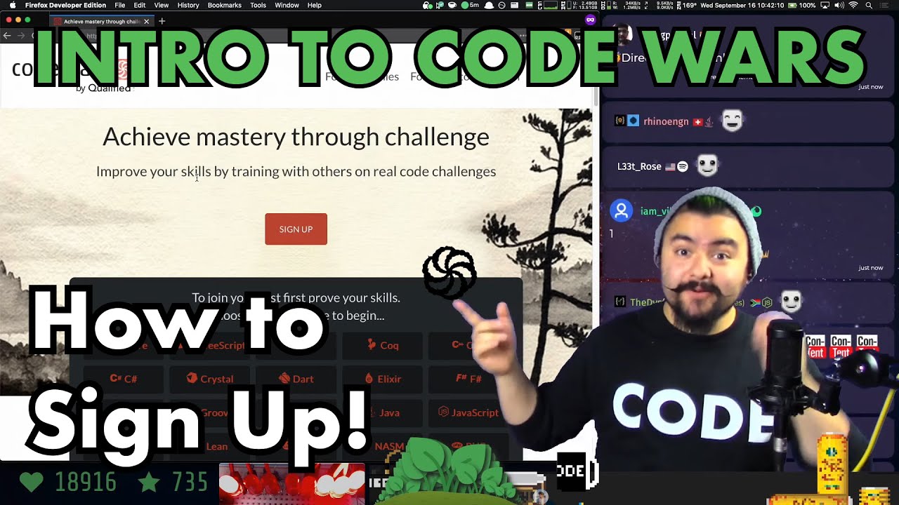Intro to CODE WARS - How to Sign up - How to Choose Katas - 8 kyu Do I get a Bonus?