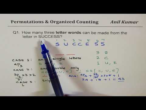 Three letter words from SETTLEMENTS Permutations MDM4U0