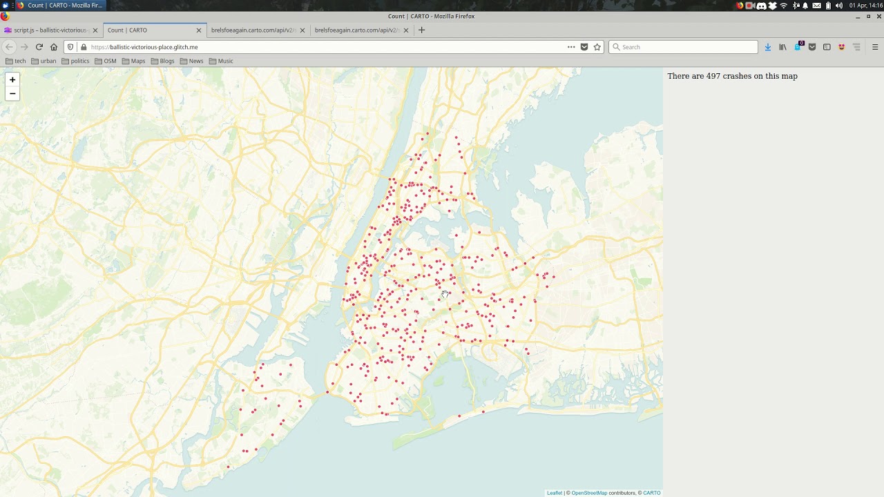 Using the Carto SQL API