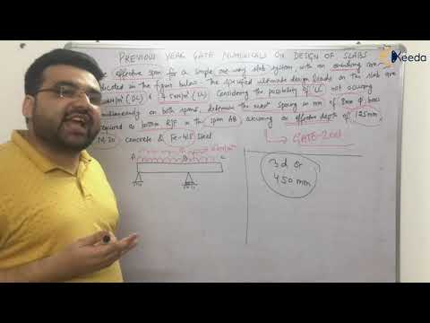 Previous year GATE numerical on design of slabs - Concrete Structures - GATE Video Lecture ...