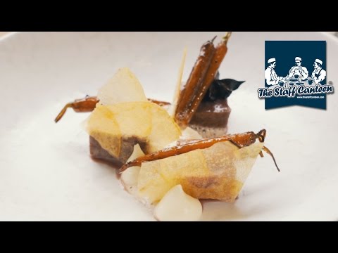 Paul Tamburrini, cooks Scotch Lamb with celeriac carrots and pomme maxime