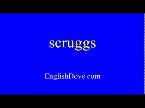 How to pronounce scruggs in American English.