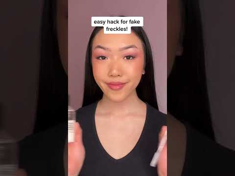 Freckles Without the Sun (aka Makeup Hack for Fake Freckles) #shorts