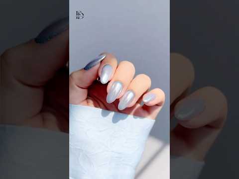 baby blue chrome nail art tutorial #shorts #youtubeshorts #nailart