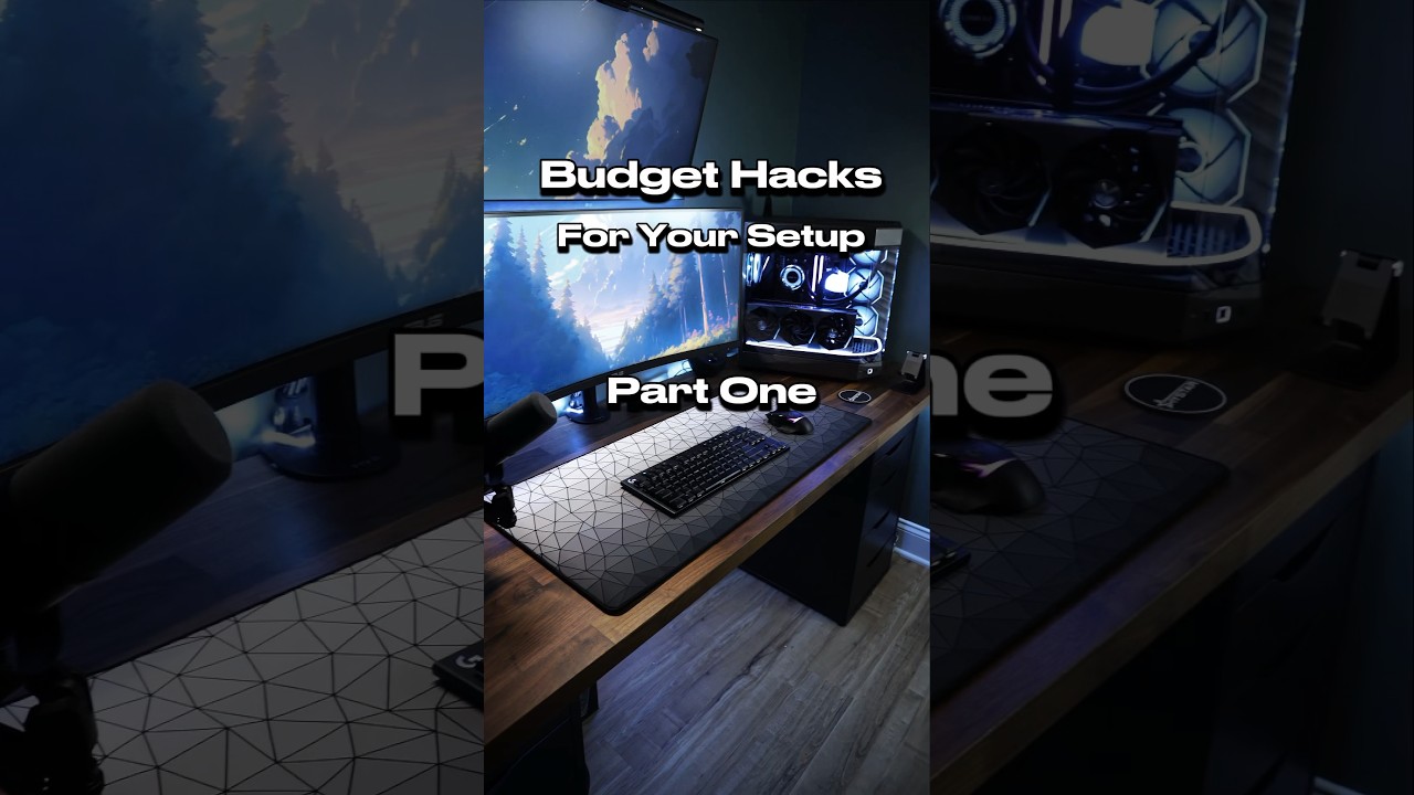 Budget desk/gaming setup hacks! #gamingpc #pc #gaming #desksetup #gamingsetup #pcgaming #shorts