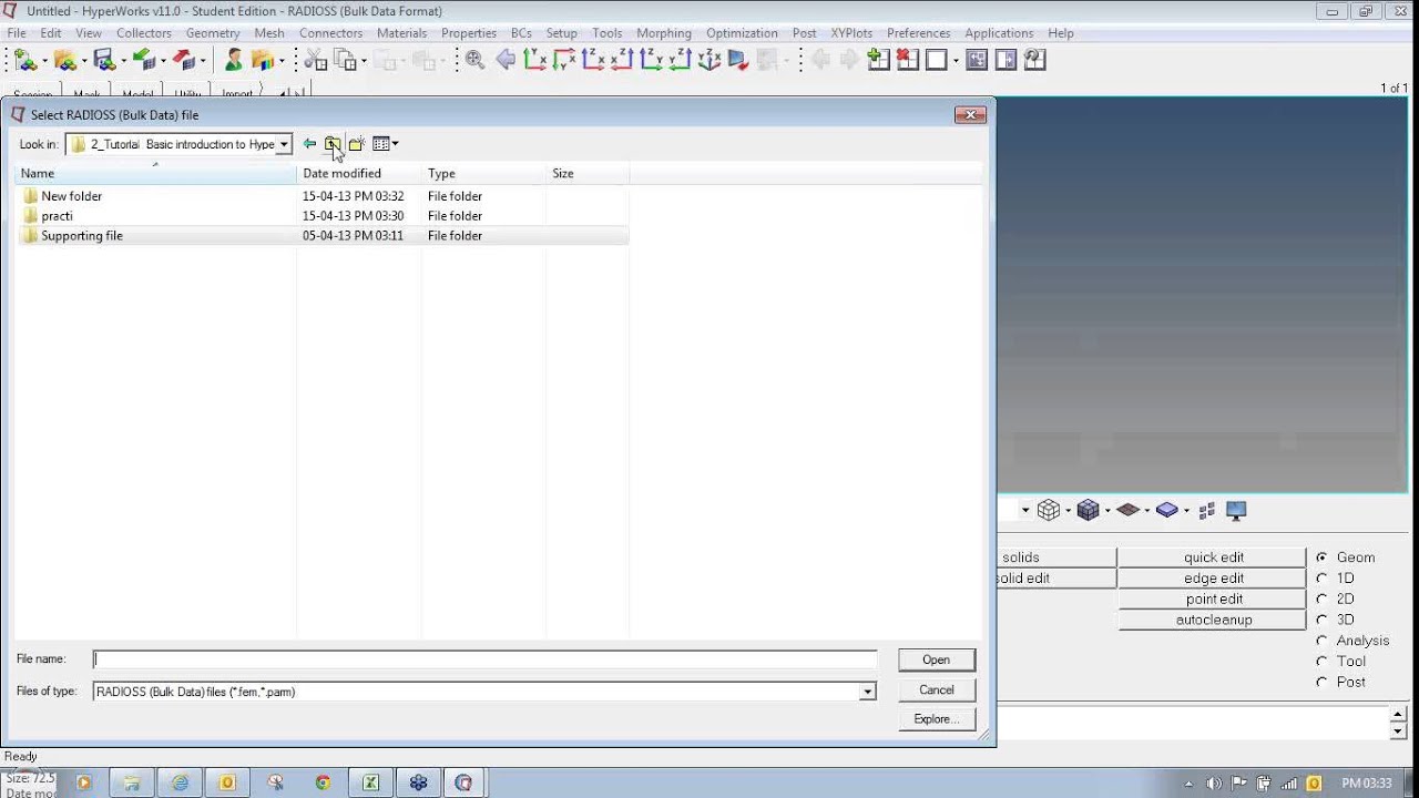 2 Tutorial  Basic introduction to HyperWorks