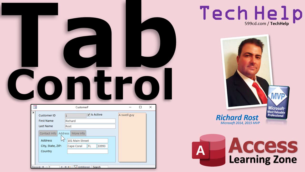 How to Use a Tab Control in Microsoft Access to Group Other Controls Together (Tab Pages)