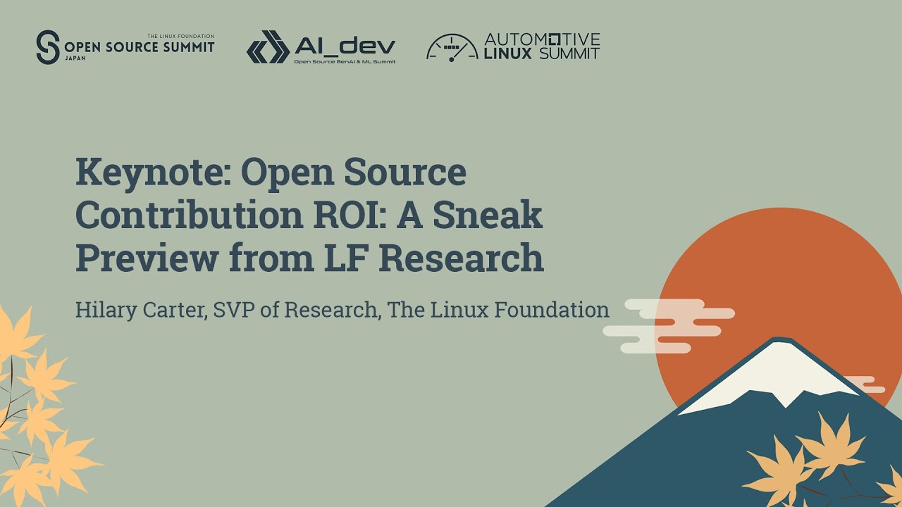 Keynote: The Value of Open Source in Japan, APEC, and Around the World: Insights... Hilary Carter
