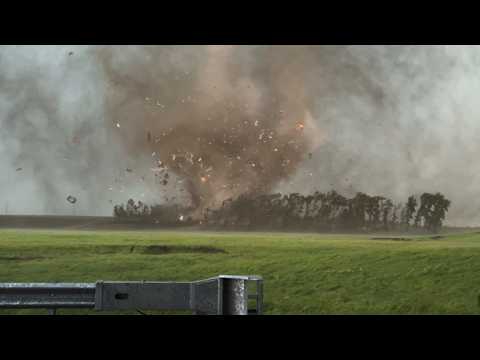 Destructive Tornadoes Destroy Homes in South Dakota - Close Range Footage (Gary, SD)