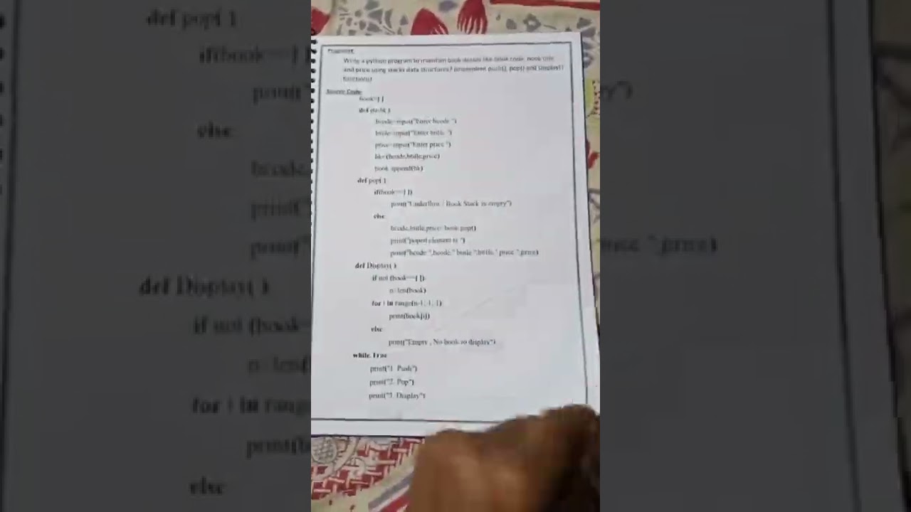 Computer Science Practical file on python programs and SQL with pdf