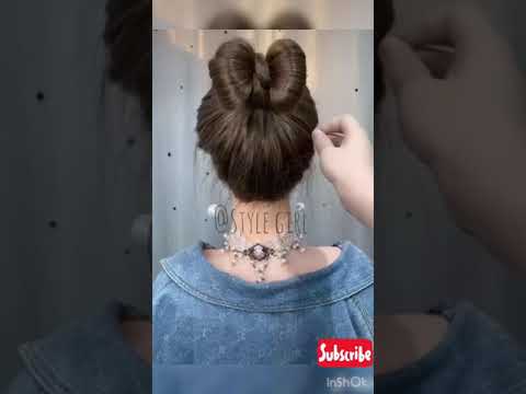#easyhairstyle #tutorial #bow-bun EASY HAIR BUN | tutorial | for short hair