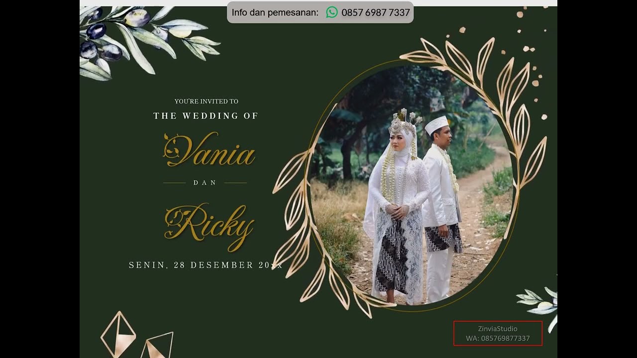 Contoh Undangan Walimatul Ursy Undangan Pernikahan Digital Sulawesi Tengah Cilegon Bulu Plapak Depok