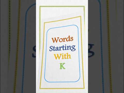 Alphabet Word Series Part-11 (Words Starting With K) #shorts #kidsvideo #kidslearning #alphabet