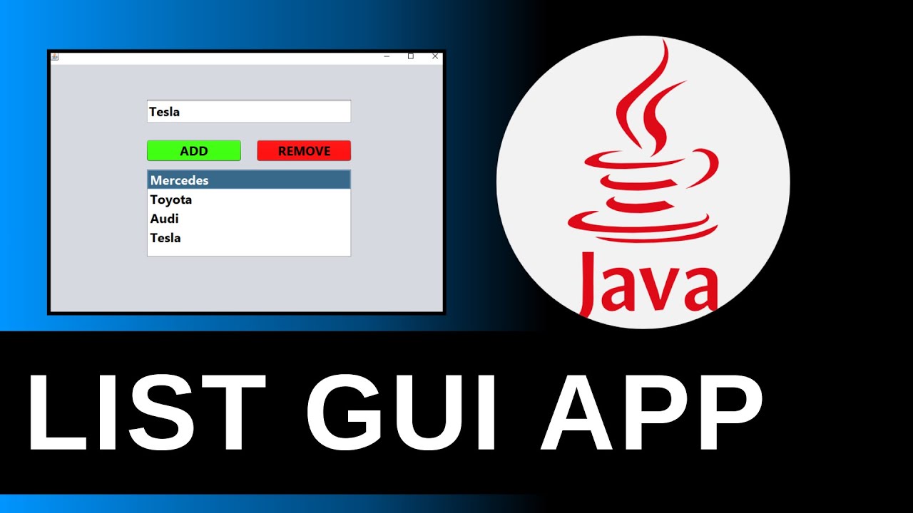 LIST APP (Swing) -  Java Tutorials For Beginners 40