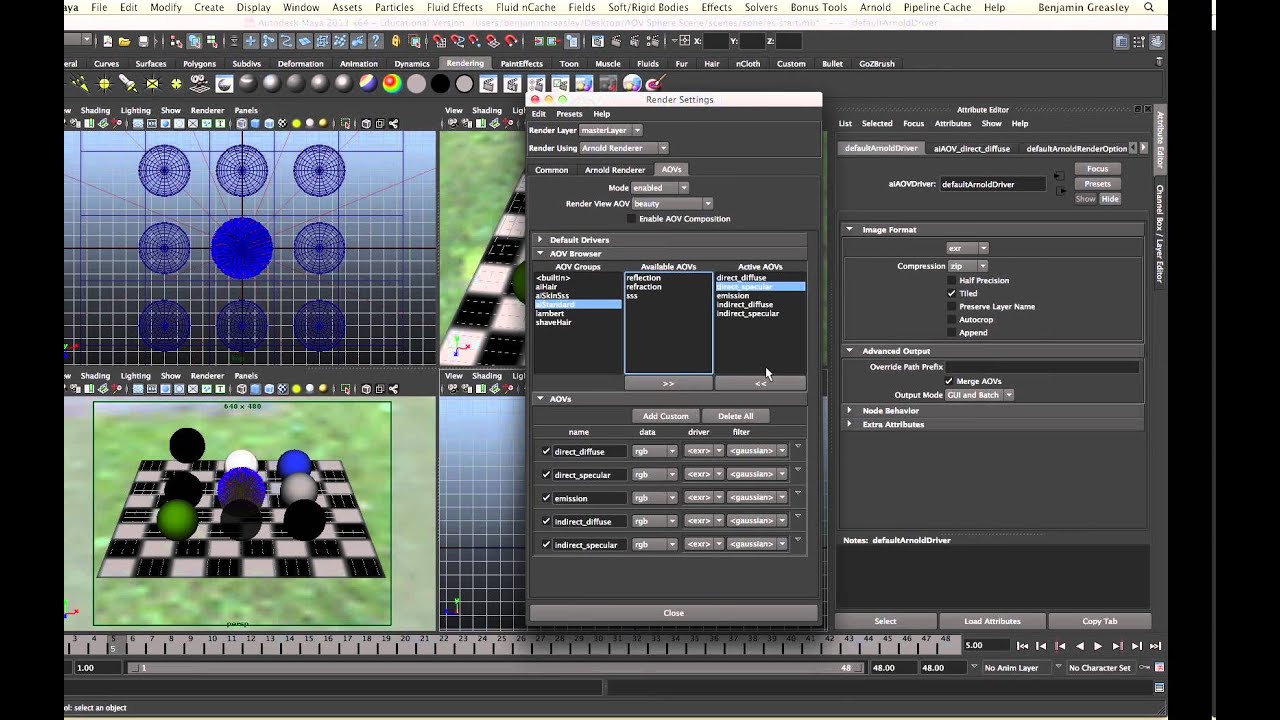 Arnold for Maya Tutorial - AOVs - HD