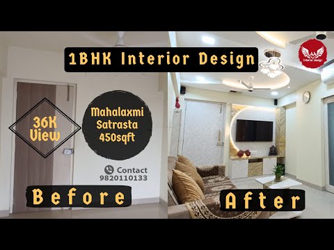 1BHK Interior Design l 450 Sqft | Mahalaxmi Satrasta | Mumbai l A A Interior Design
