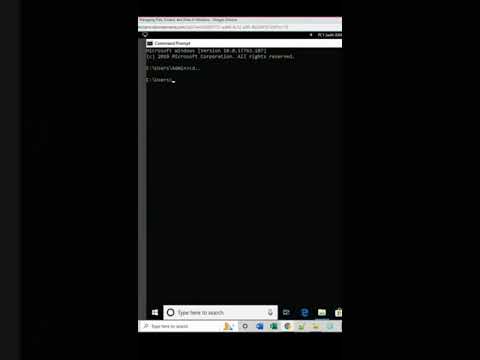 Showing windows directory on command line