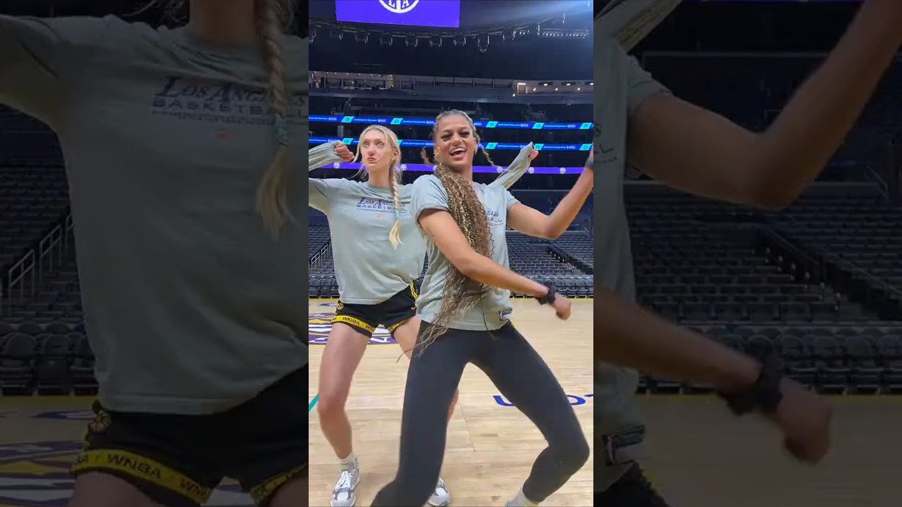 Cameron Brink & Rae Burrell tiktok dance | Los Angeles Sparks WNBA women's basketball #shorts #short