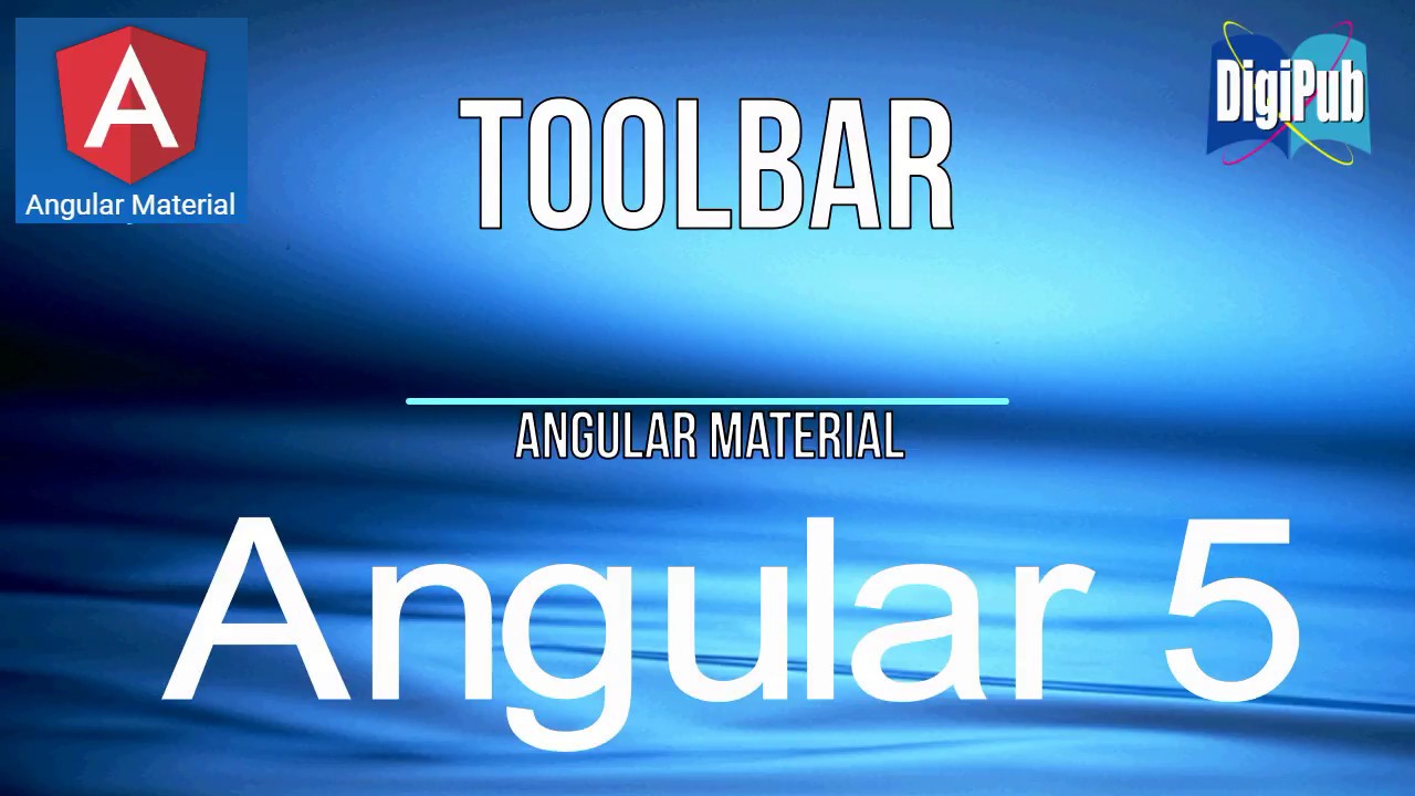 How to use Angular Material Toolbar in Angular5