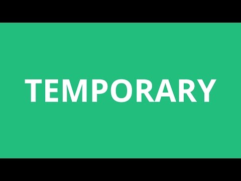 How To Pronounce Temporary - Pronunciation Academy