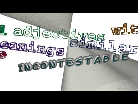 incontestable - 12 adjectives meaning incontestable (sentence examples)