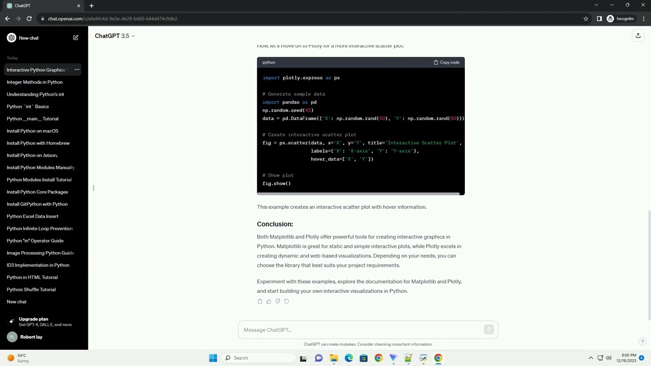 interactive graphics in python