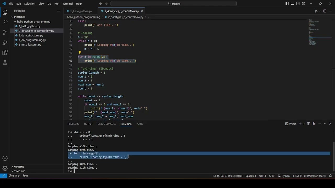 Chapter-2: Python Programming Data Types & Control Flow