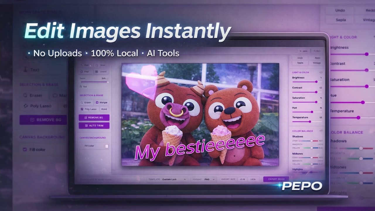 Best Free Chrome Image Editor | PEPO Image Studio