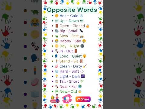 Opposite Words for Kids | Learn Opposites with Fun Animation | Antonyms for Kids in English