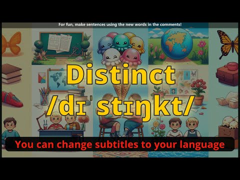 Distinct meaning with 5 examples