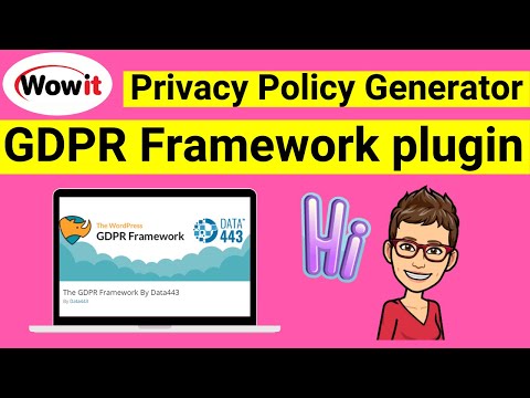 Privacy Policy generator through a free plugin - GDPR and CCPA