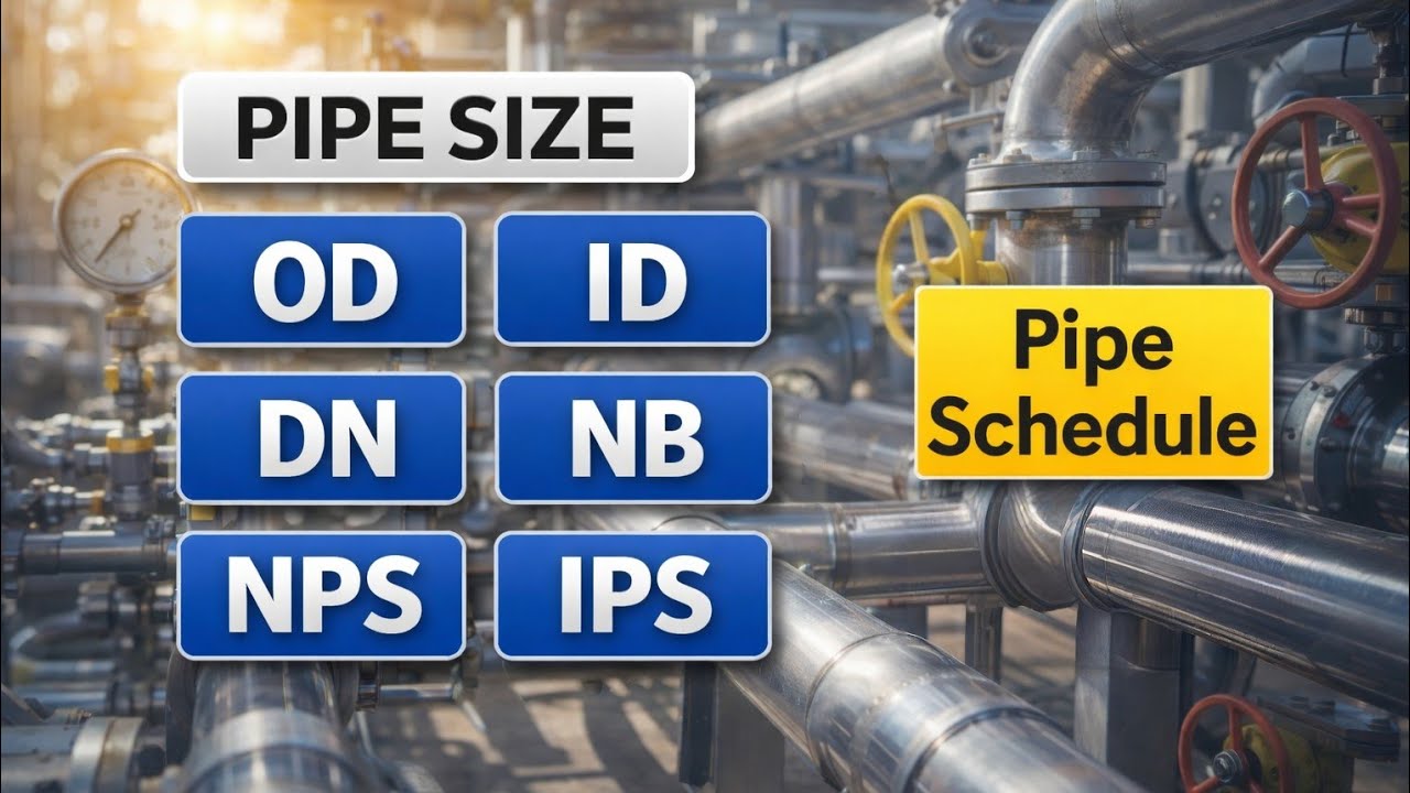 PIPE SIZE OD ID DN NB NPS Pipe Schedule  IPS
