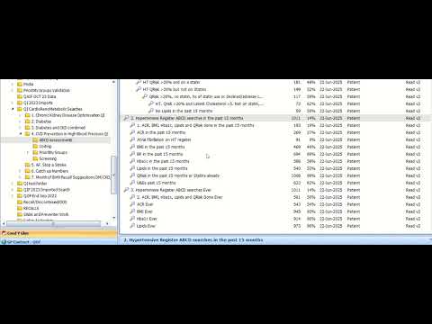 EMIS/CHP QI 2025 Part 2. CVD Prevention Searches