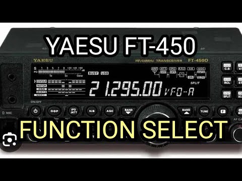 YAESU FT-450 , TWO WAYS TO SELECT FUNCTION MENU