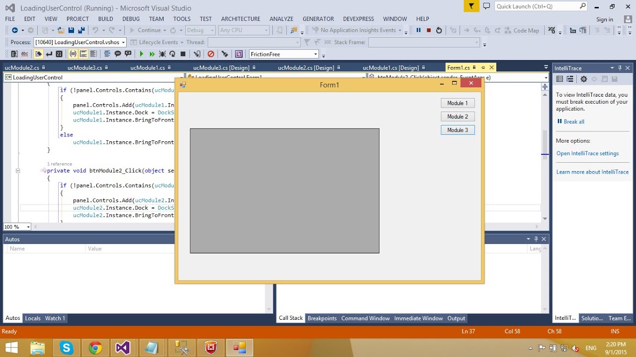 C# Tutorial - Dynamically Loading User Control | FoxLearn