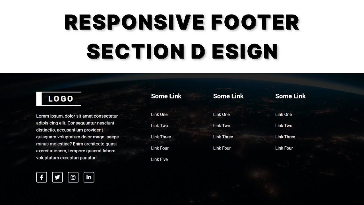 Responsive Footer Section Design Using HTML & CSS | #DeveloperHub