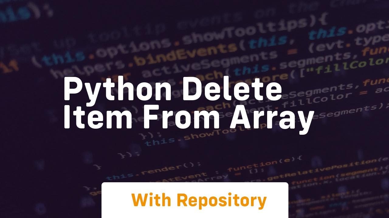 python delete item from array
