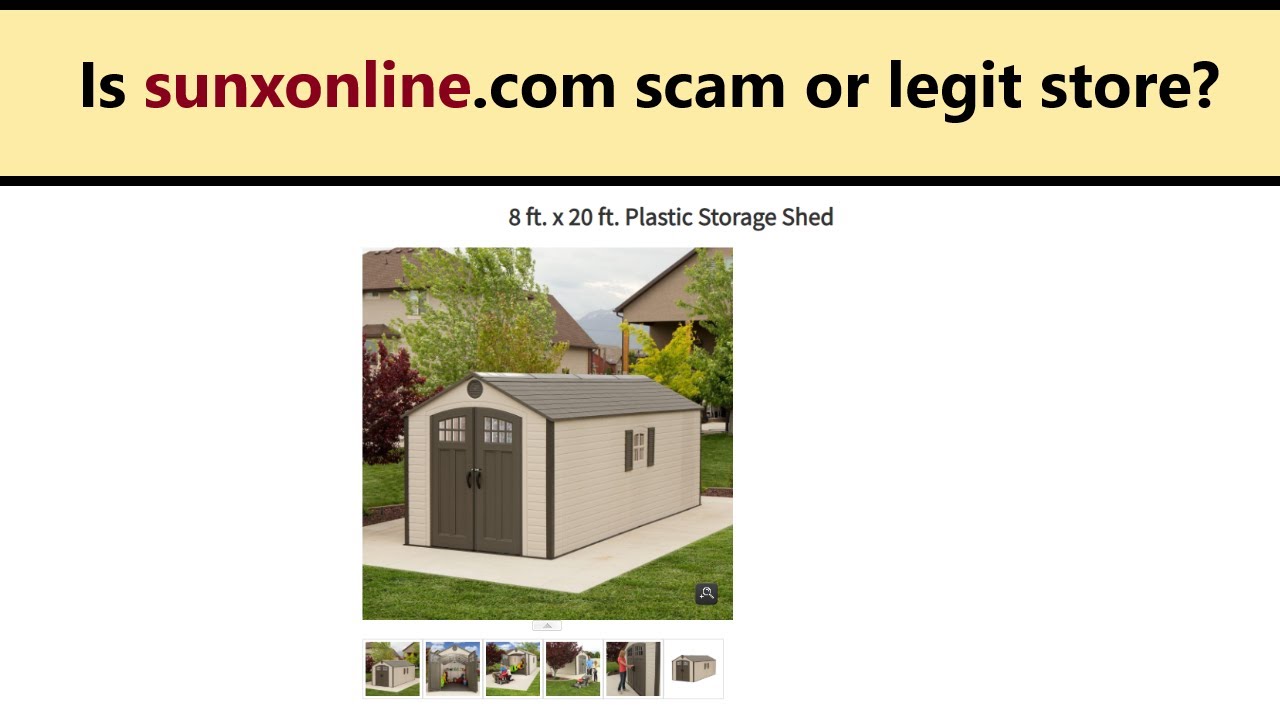 Sunxonline reviews! Is Sunxonline.com scam or legit store that sells cheap storage sheds?
