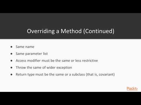 Learn Java SE 8 Programmer 1 Overriding and Overloading | packtpub com - Mind Luster