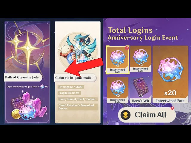 Genshin Impact 3.1 anniversary rewards: 1600 Primogems, 10 fates, a ...